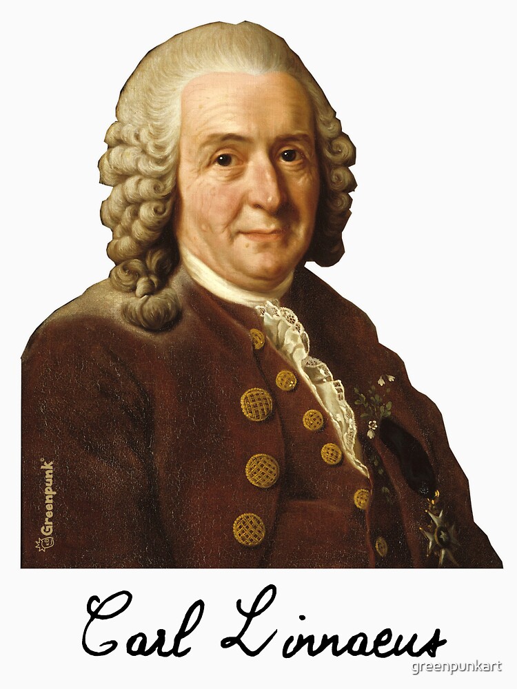 "Carl Linnaeus" T-shirt for Sale by greenpunkart | Redbubble | swedish ...