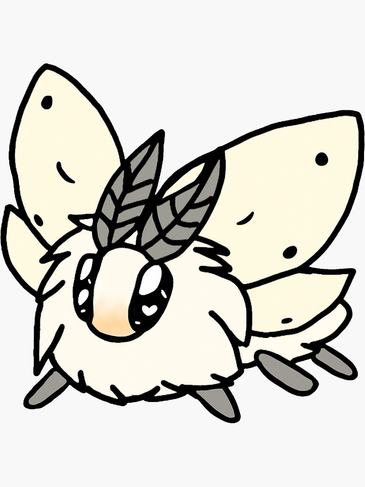 "Poodle moth" Sticker for Sale by Feralplant-arts | Redbubble