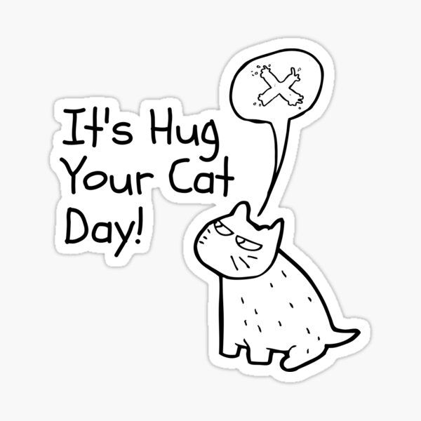 "its hug angry cat " Sticker for Sale by oussayya | Redbubble