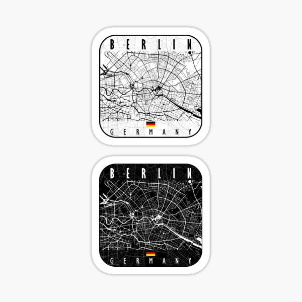 "Berlin Map Germany Sticker Pack" Sticker for Sale by hatimelhag ...