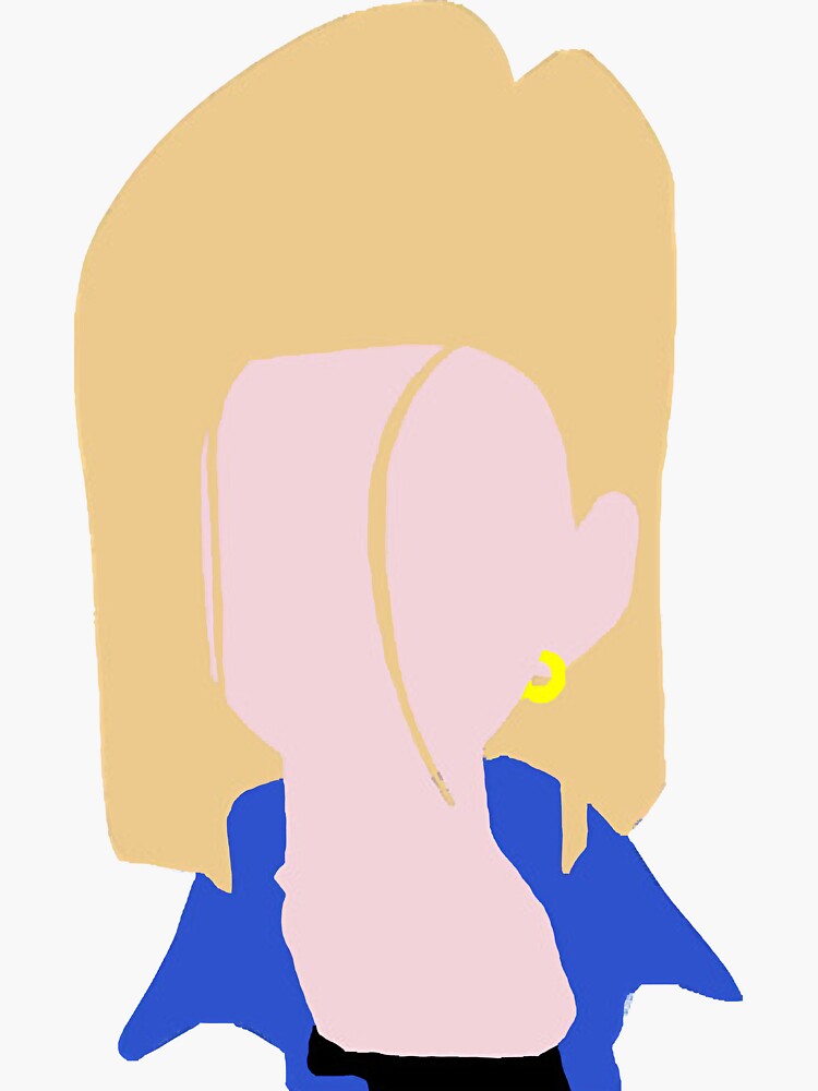 "Android 18 " Sticker for Sale by naydenseb | Redbubble
