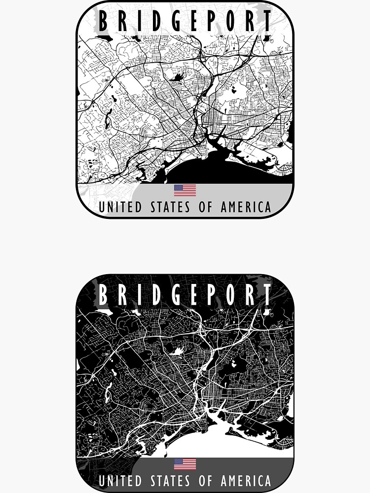 "Bridgeport Map USA Sticker Pack" Sticker for Sale by hatimelhag ...