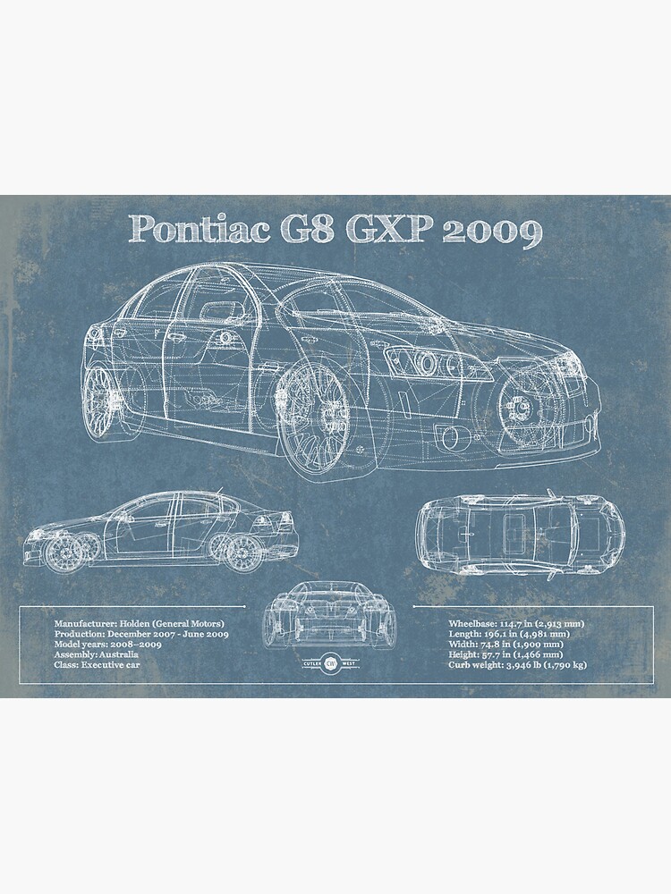 "Pontiac G8 GXP 2009" Sticker for Sale by Tomraze | Redbubble