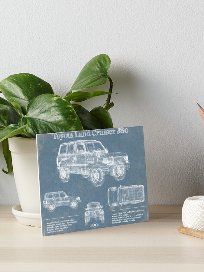 "Toyota Land Cruiser J80" Art Board Print for Sale by Tomraze | Redbubble