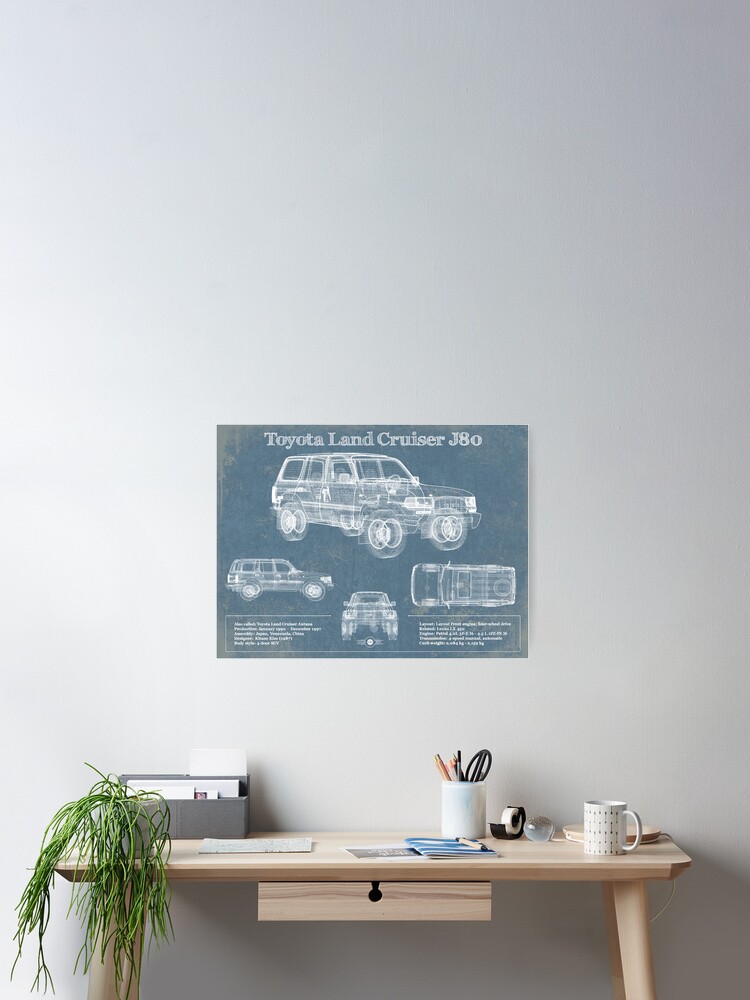 "Toyota Land Cruiser J80" Poster for Sale by Tomraze | Redbubble