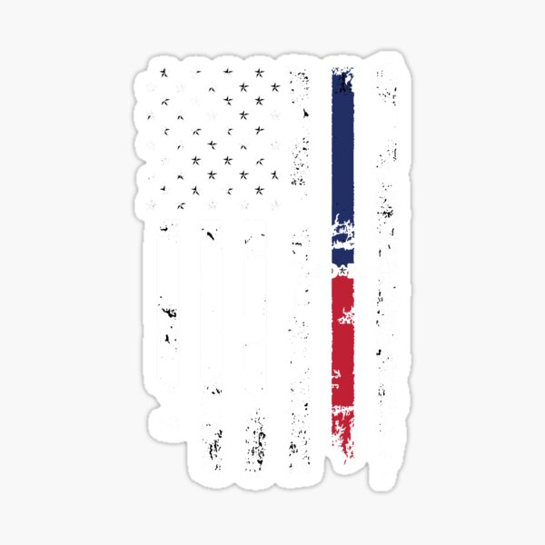 "Vertical Blue & Red Line Flag" Sticker by PDFD | Redbubble