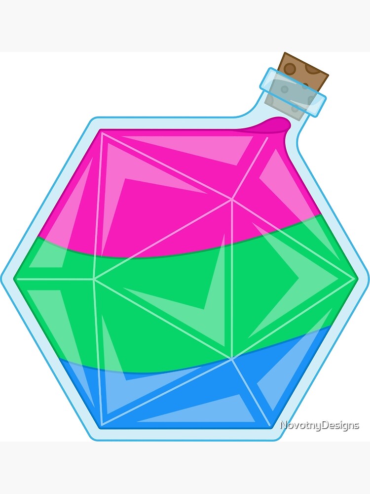 "D20 Polysexual Pride Flag Potion Bottle" Poster for Sale by ...