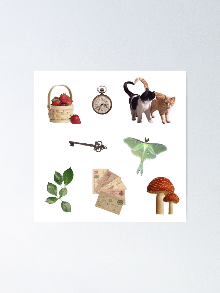 "cottagecore items pack " Poster for Sale by celestivl | Redbubble