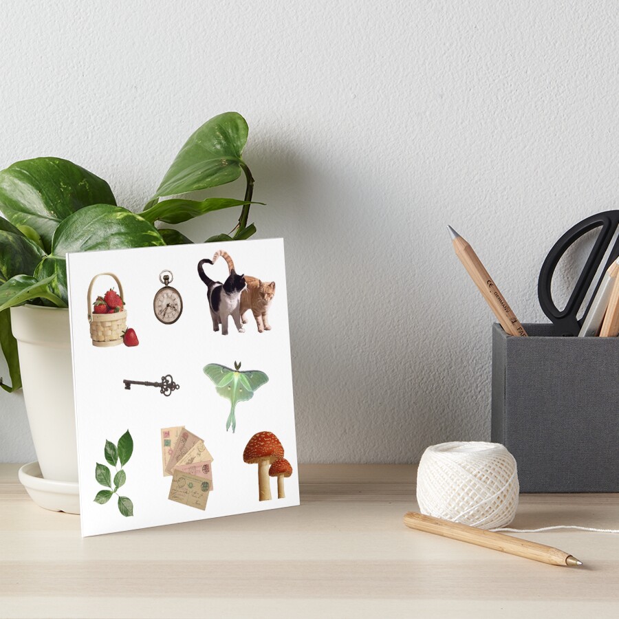 "cottagecore items pack " Art Board Print by celestivl | Redbubble