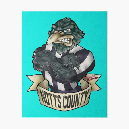 "Notts County Magpie Mascot " Art Board Print by RUXART | Redbubble