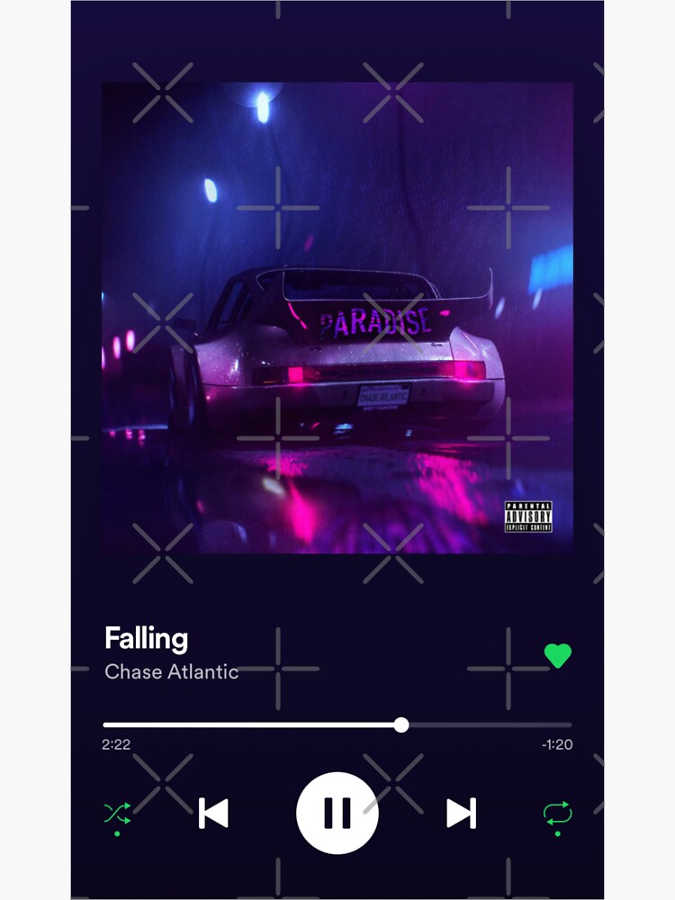 Pegatina «Chase Atlantic Falling Spotify» de Hannahmt10 | Redbubble