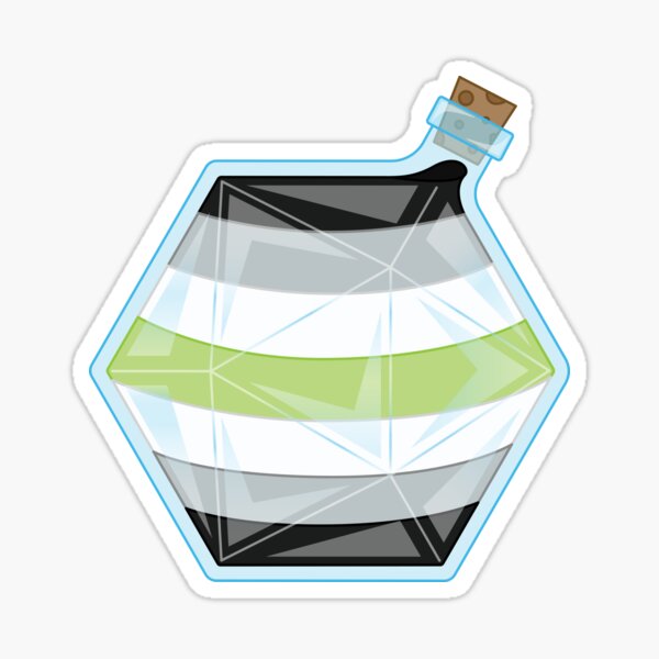"D20 Agender Pride Flag Potion Bottle" Sticker by NovotnyDesigns ...