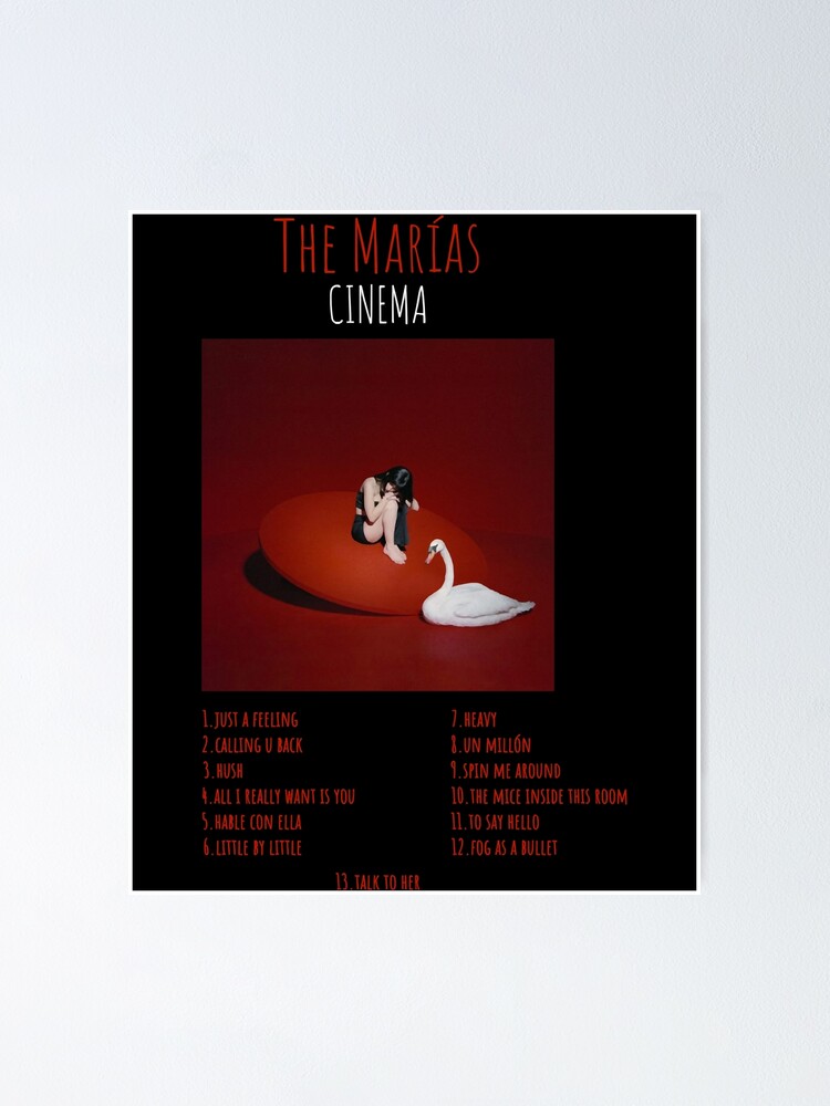 "The Marías - CINEMA - Album TRACKLIST Essential T-Shirt.png" Poster ...