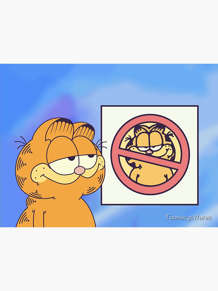 "Garfield Sign" Sticker for Sale by ToonacysWares | Redbubble