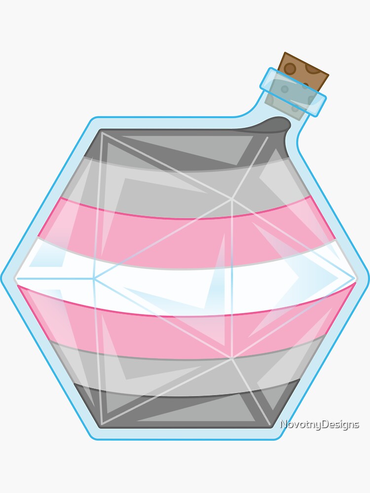 D20 Demigirl Pride Flag Potion Bottle Sticker For Sale By