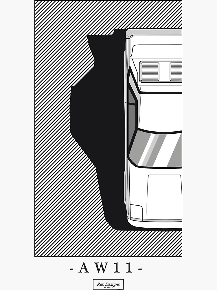 "Toyota MR2 AW11 Essential T-Shirt.png" Sticker by WilliamYo | Redbubble