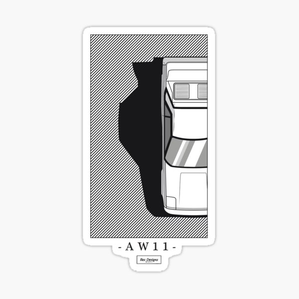"Toyota MR2 AW11 Essential T-Shirt.png" Sticker by WilliamYo | Redbubble