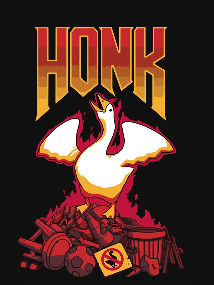 "Untitled Goose Game Funny DOOM game design Essential T-Shirt" T-shirt ...