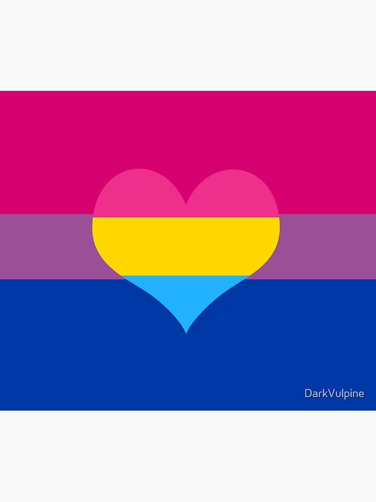 "Bisexual Panromantic Pride Flag" Sticker for Sale by DarkVulpine ...
