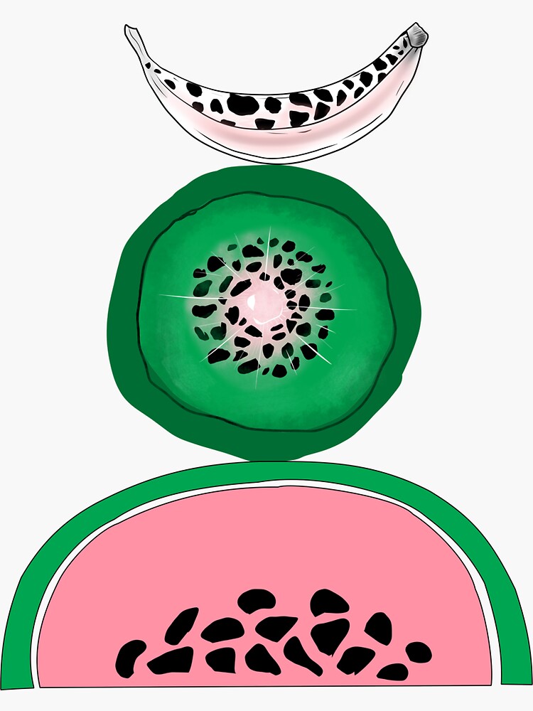 "Surreal Giraffe Fruit Alignment " Sticker for Sale by WhiteGiraffe ...