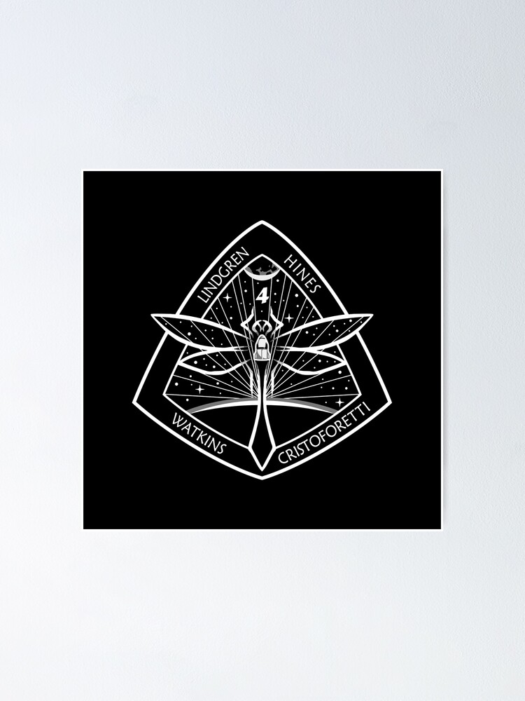 "SpaceX Crew-4 mission patch - black and white" Poster for Sale by ...