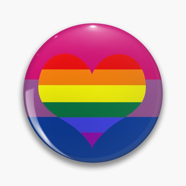 "Bisexual Homoromantic Pride Flag" Pin for Sale by DarkVulpine | Redbubble