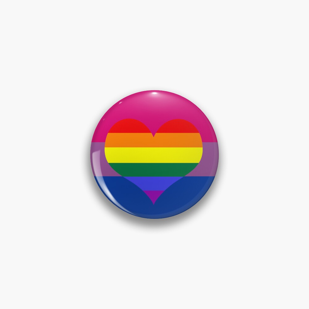 "Bisexual Homoromantic Pride Flag" Pin for Sale by DarkVulpine | Redbubble