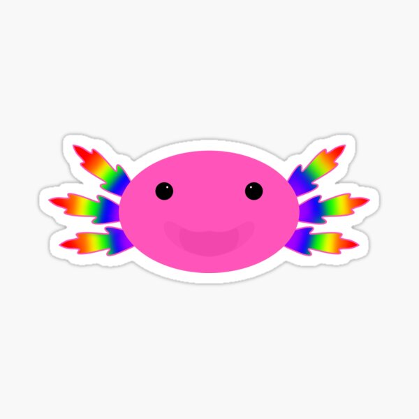 "Pride in my Rainbow Axolotl " Sticker for Sale by NewChassis | Redbubble