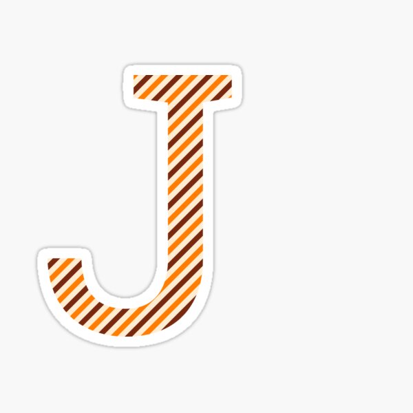 " J initial " Sticker by Graphicore | Redbubble