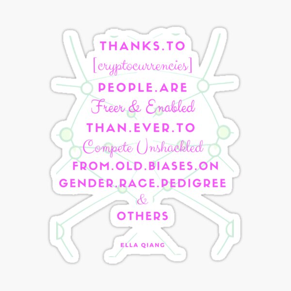 "Cryptography Thanks to Cryptocurrencies hot pink lettering design ...