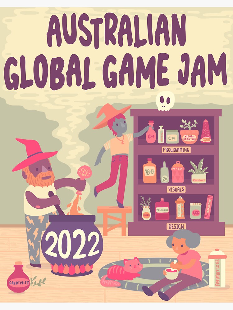 "Semi Official Aussie GGJ Poster 2022" Sticker for Sale by AusGGJTemp ...