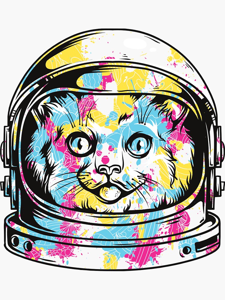 "Space Kitty" Sticker for Sale by scons1234 | Redbubble