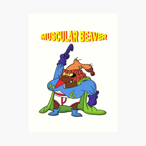 "Muscular Beaver" Art Print by Nargren | Redbubble