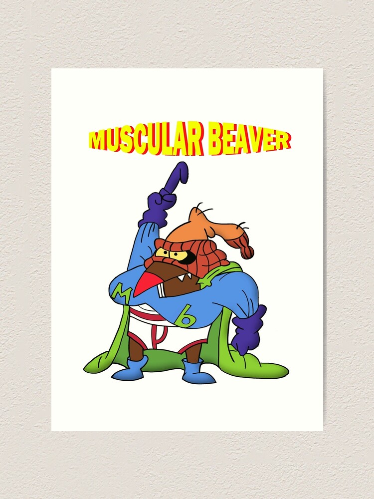 "Muscular Beaver" Art Print by Nargren | Redbubble