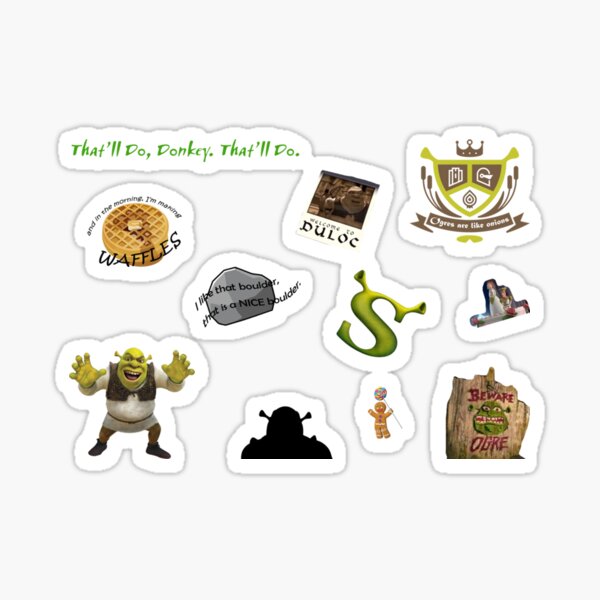 "Shrek Pack Sticker" Sticker for Sale by AntonFeri | Redbubble