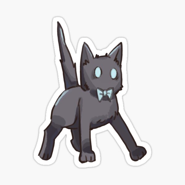 "Surprised Cat Meme Doodle" Sticker by lostinteyvat | Redbubble