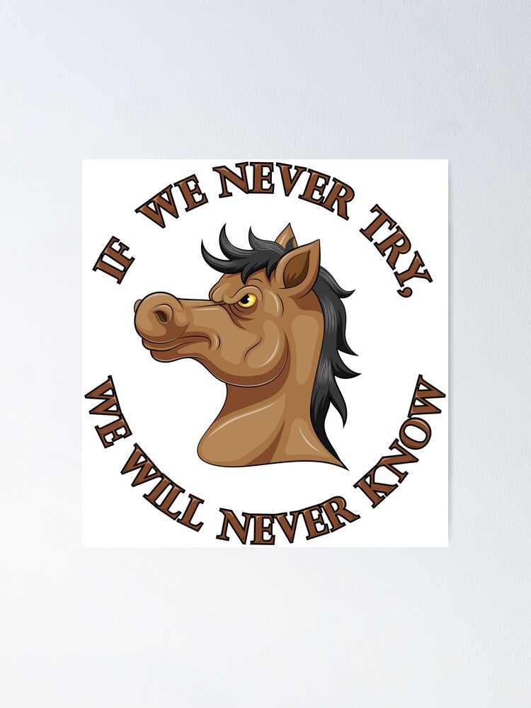 "Aggressive horse" Poster for Sale by MariaFionawati | Redbubble