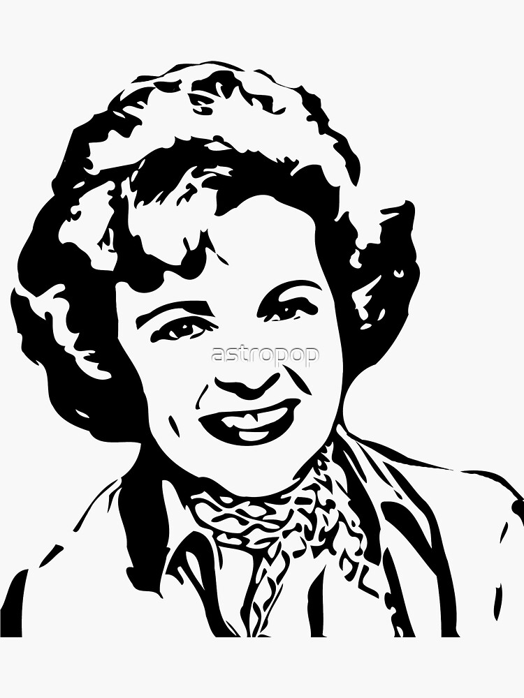 "Betty White Stencil" Sticker for Sale by astropop | Redbubble