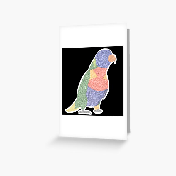 "Rainbow Lorikeet single line drawing" Greeting Card by colorsqueaks ...