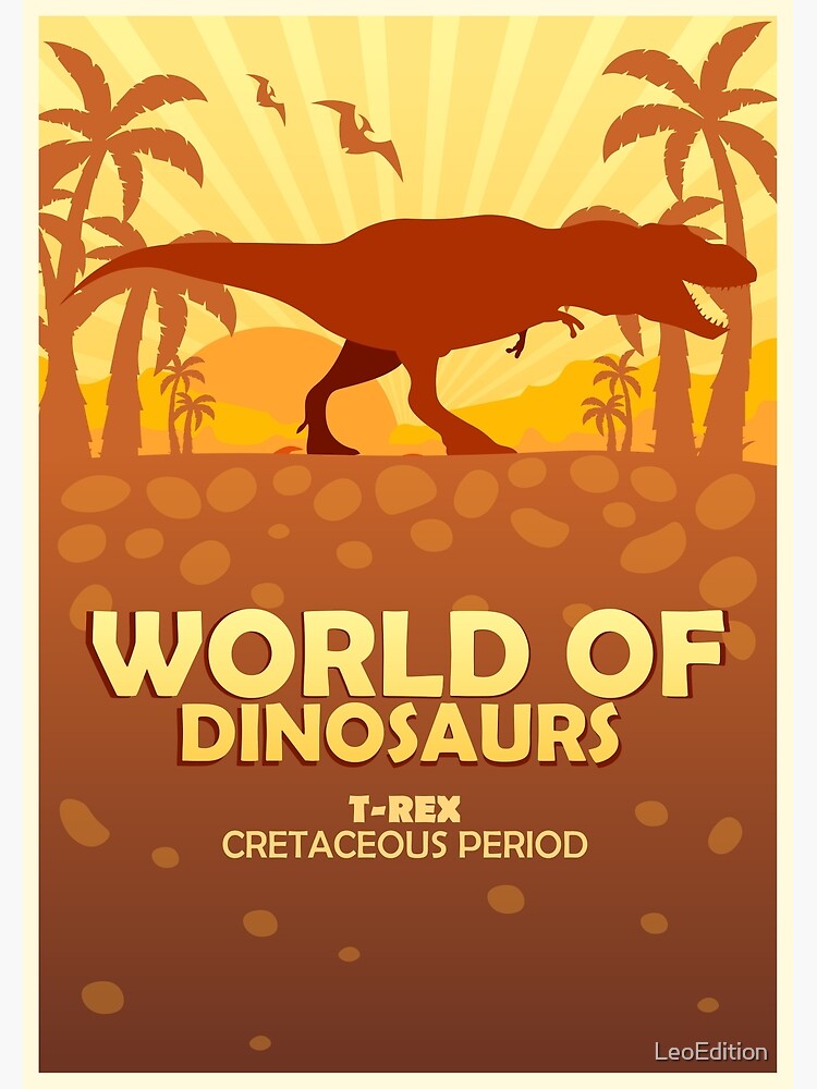 Póster «Mundo de los dinosaurios Mundo prehistórico Tirano saurio Rex ...