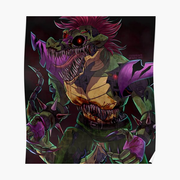 "Nightmare Glamrock Montgomery Gator Security breach" Poster for Sale ...