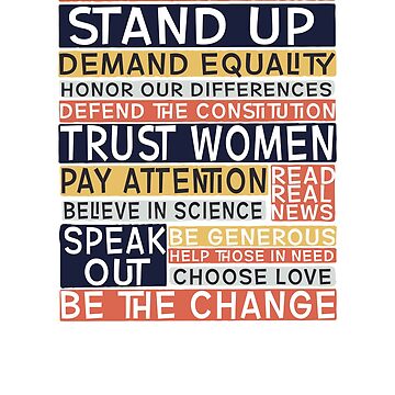 "Now More than Ever We Must Stand Up Demand Equality Bleached" Sticker ...