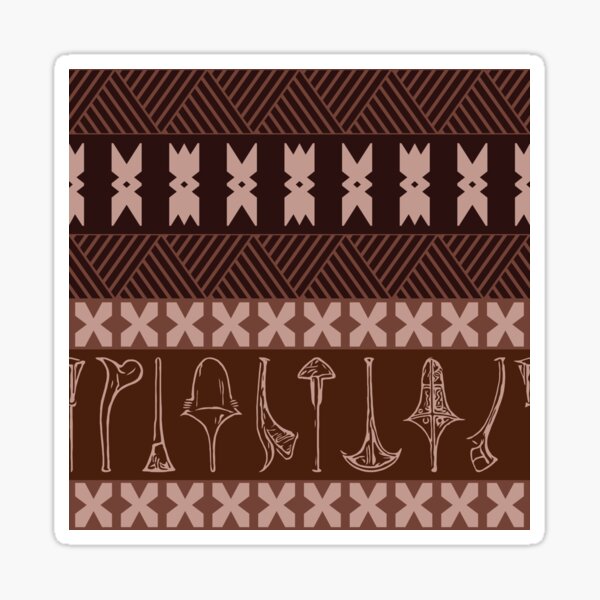 "Pasifika Aquila Pattern - Chocolate" Sticker for Sale by lolomastudio ...