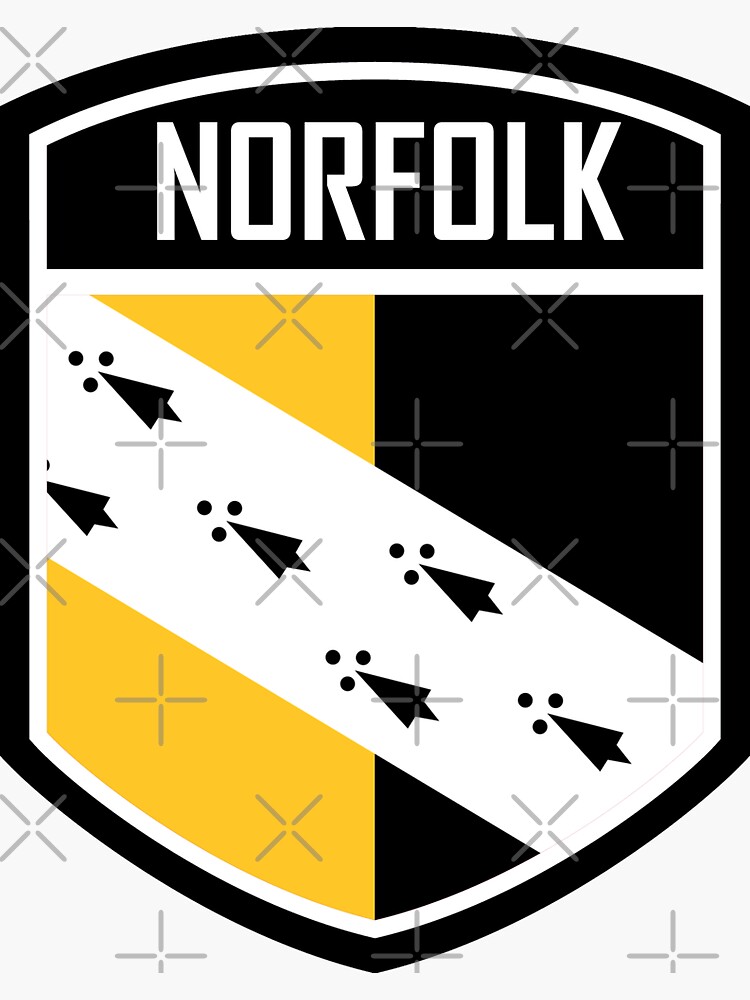 "Norfolk County England Flag Emblem" Sticker by T-warrior | Redbubble