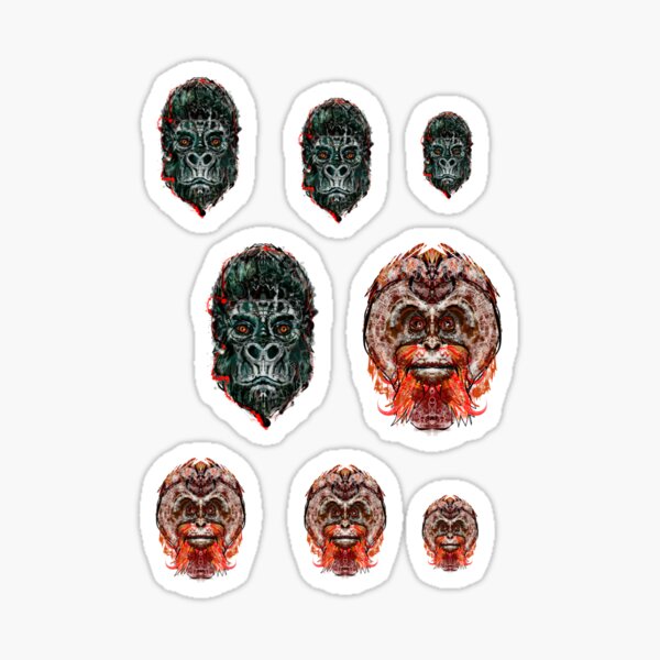 "Great Ape Stickers " Sticker by devilstoenailuk | Redbubble