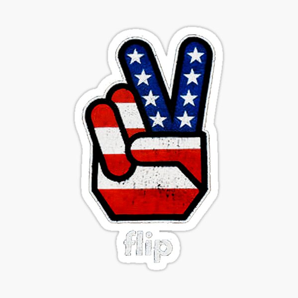 "FLIP Flag American" Sticker for Sale by shopJiJic | Redbubble