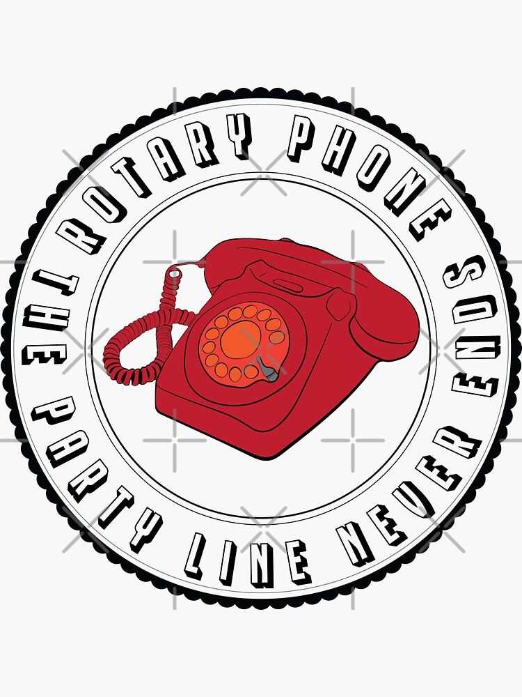 " Rotary Phone" Sticker for Sale by TLDD-Designs | Redbubble