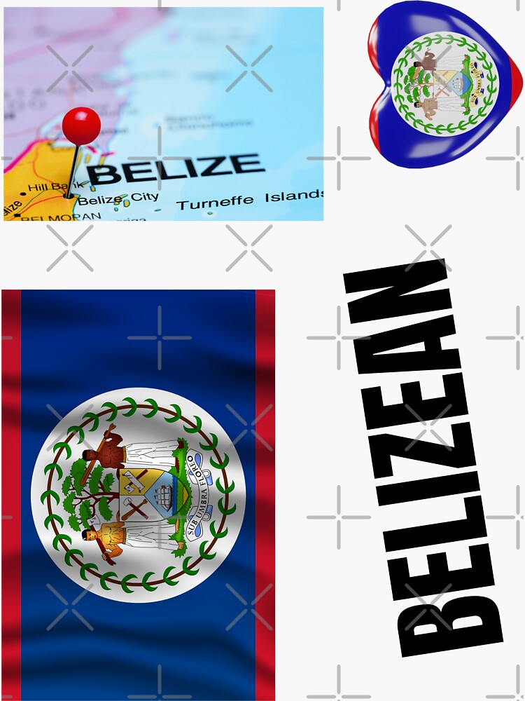 "Belize Sticker Pack 1/1" Sticker for Sale by crystaljeana | Redbubble