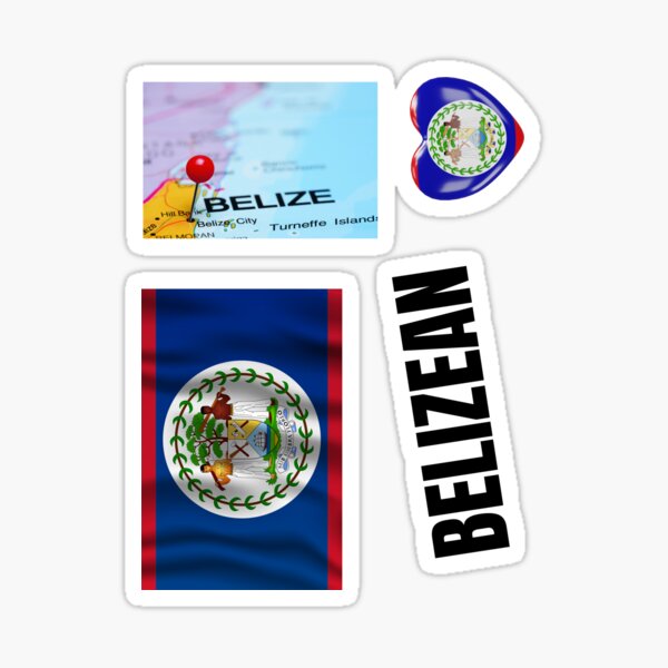 "Belize Sticker Pack 1/1" Sticker for Sale by crystaljeana | Redbubble