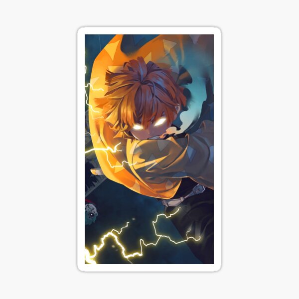 "zenitsu ( Kimetsu No Yaiba )" Sticker by ibrahim104 | Redbubble
